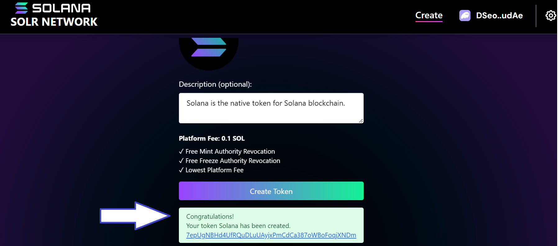 Solr Network: Create Solana Tokens | Lowest Fee, No Hidden Costs